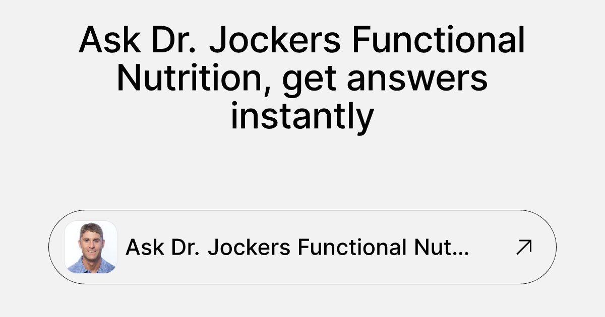 Ask Dr. Jockers Functional Nutrition
