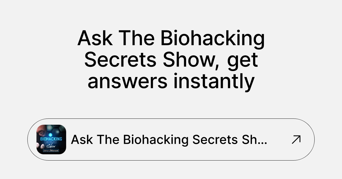 Ask The Biohacking Secrets Show
