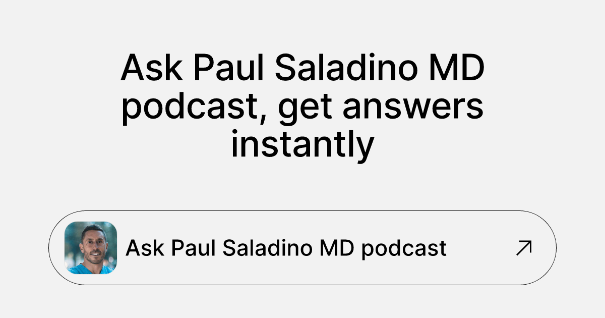 Ask Paul Saladino Md Podcast