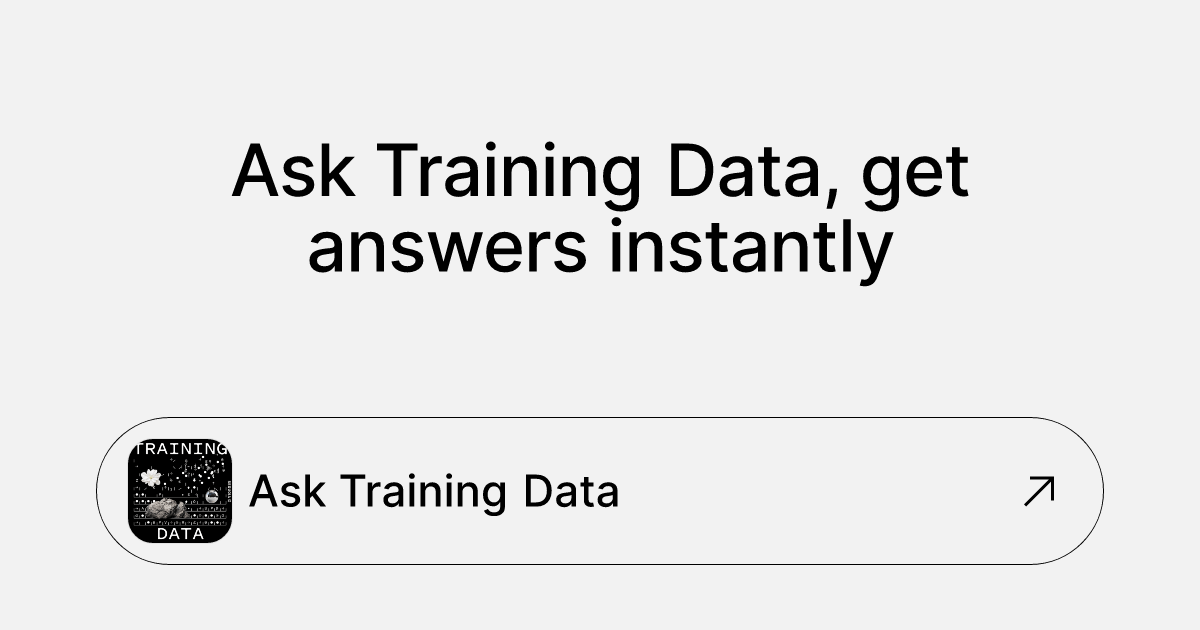 Ask Training Data