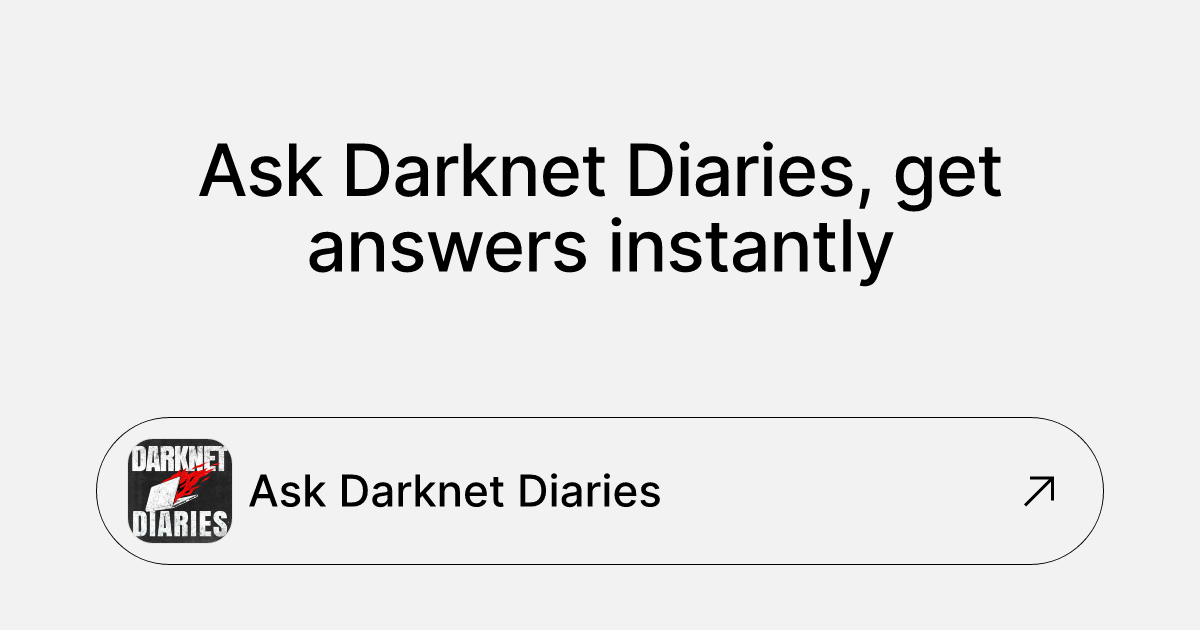 Ask Darknet Diaries