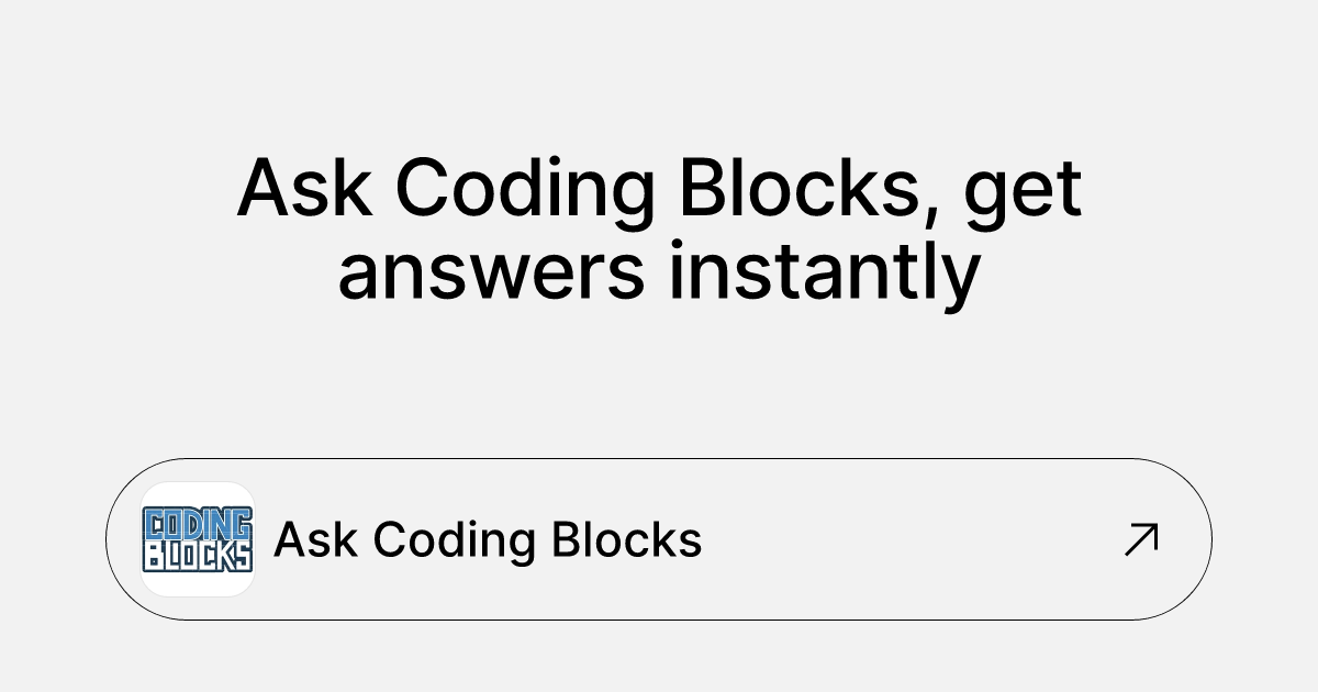 Ask Coding Blocks