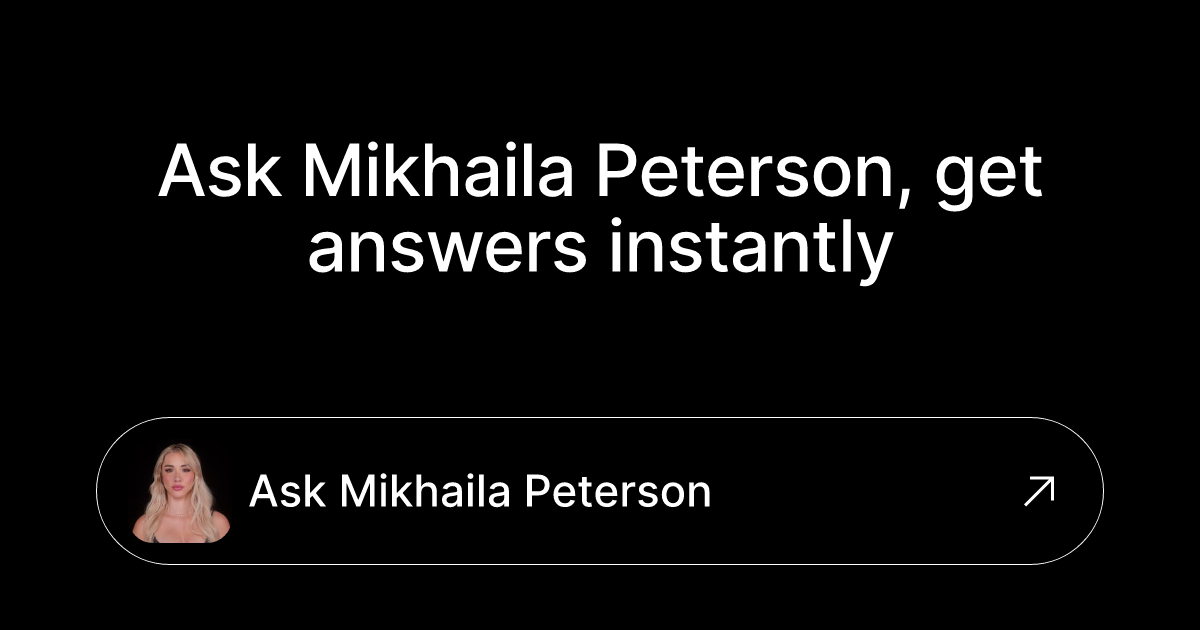 Ask Mikhaila Peterson