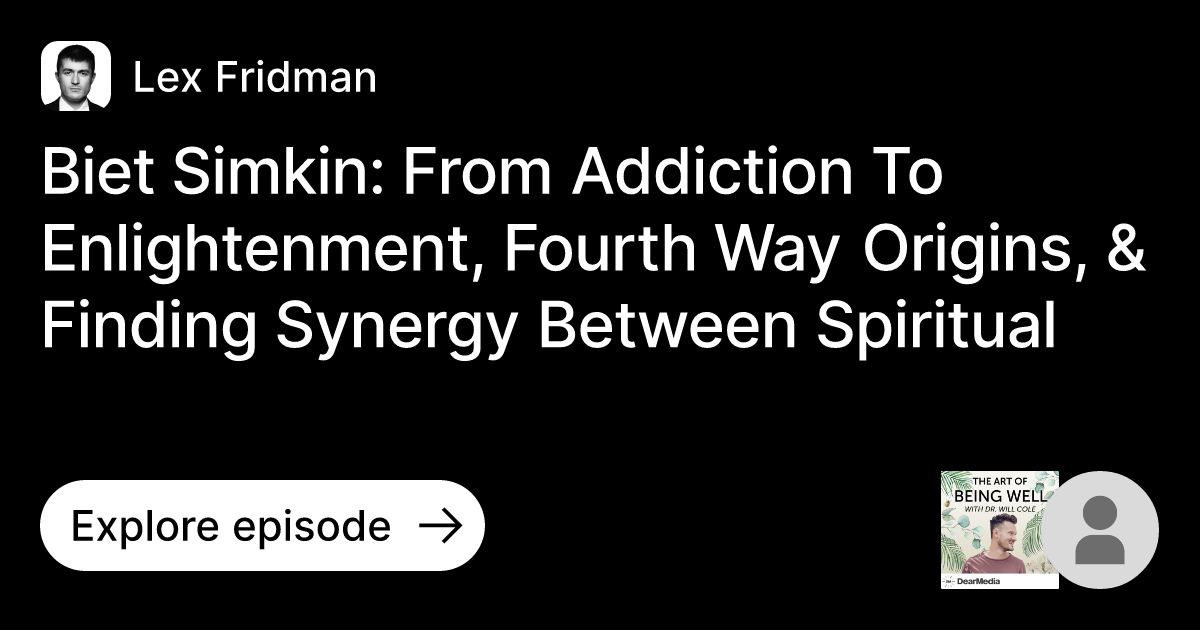 Episode: Biet Simkin: From Addiction To Enlightenment, Fourth Way ...