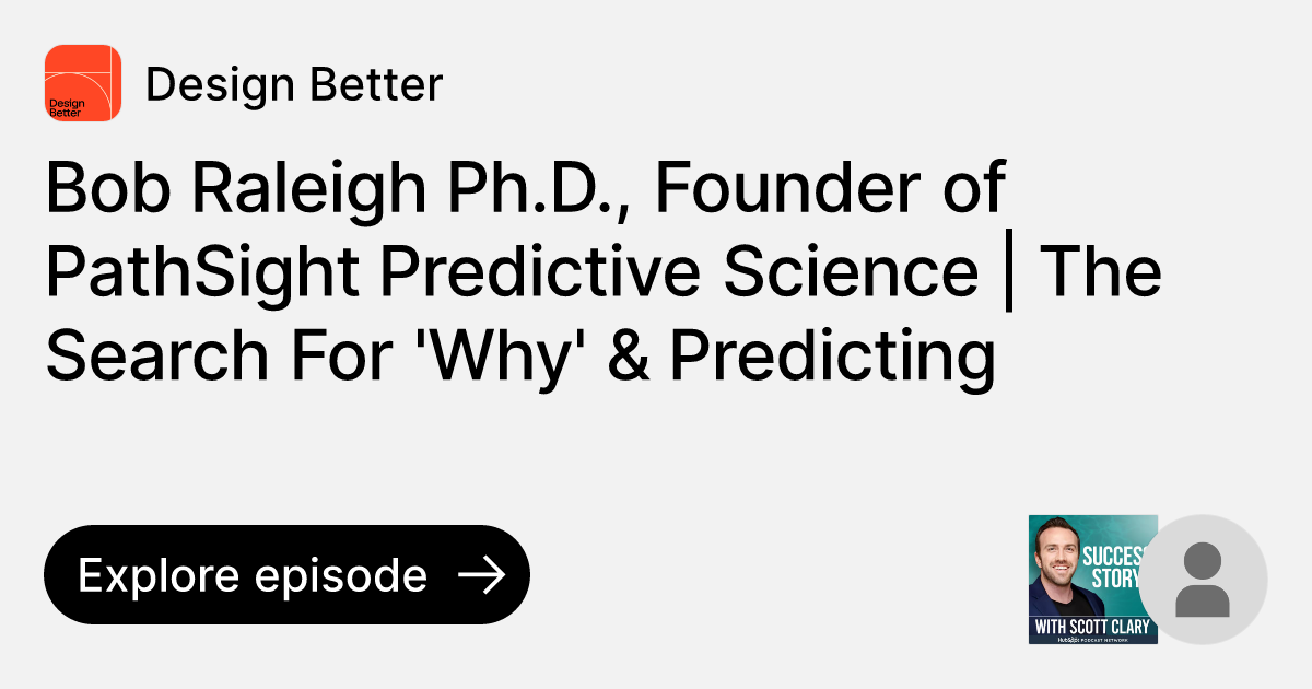 Episode: Bob Raleigh Ph.D., Founder of PathSight Predictive Science ...