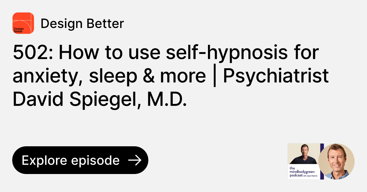 502: How to use self-hypnosis for anxiety, sleep & more | Psychiatrist ...