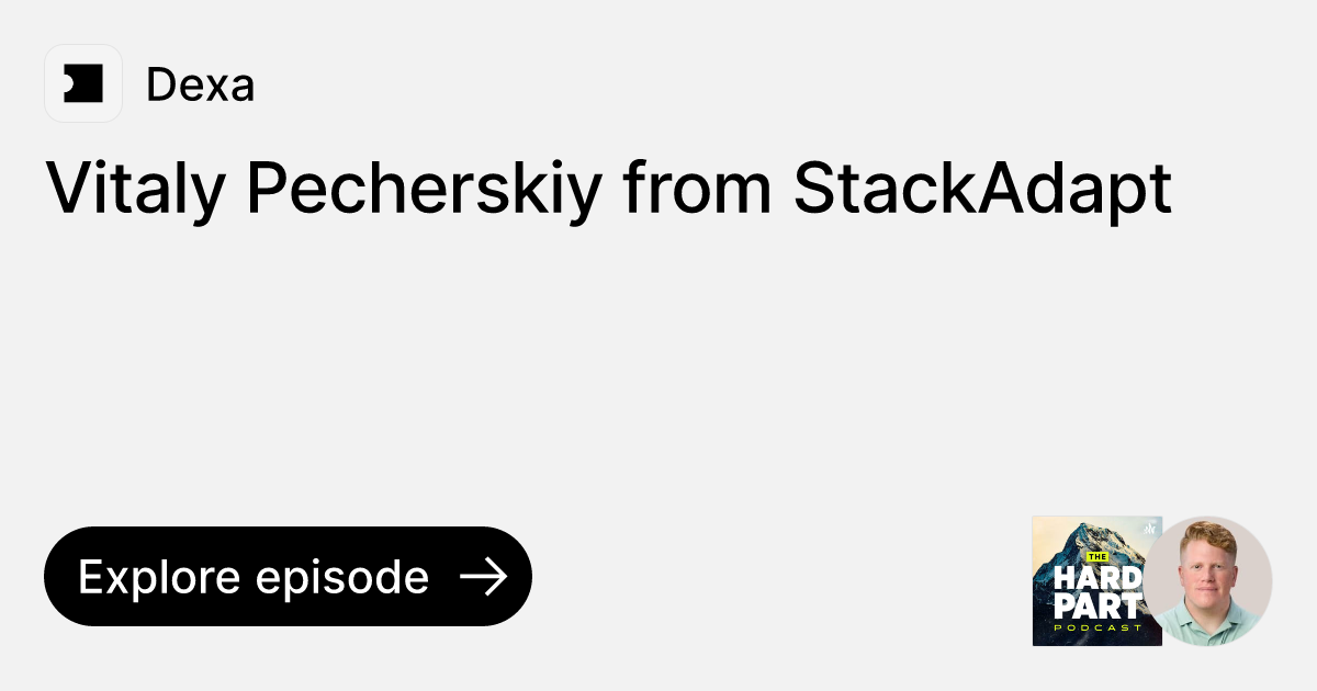 Episode: Vitaly Pecherskiy from StackAdapt | Ask Dexa