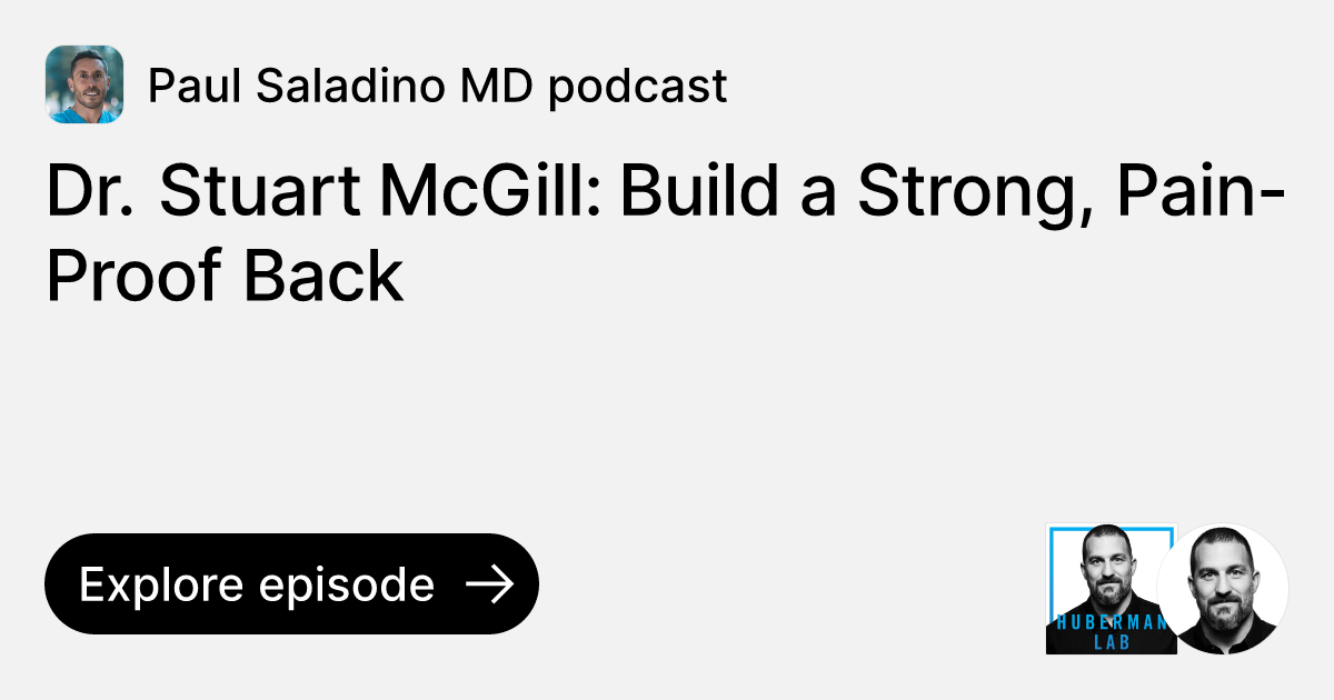 Episode: Dr. Stuart McGill: Build a Strong, Pain-Proof Back | Ask Paul ...