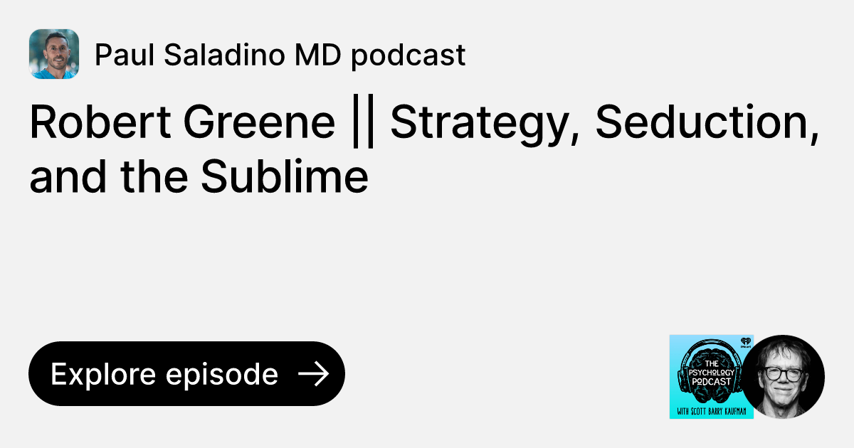 Robert Greene || Strategy, Seduction, and the Sublime