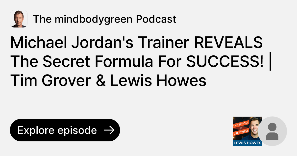 Episode: Michael Jordan's Trainer REVEALS The Secret Formula For ...