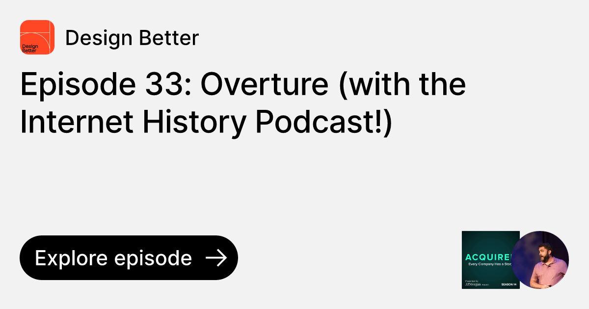 Episode: Episode 33: Overture (with the Internet History Podcast ...