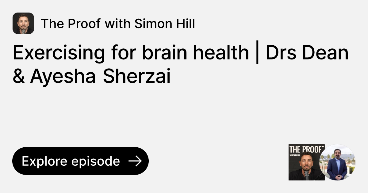 Episode: Exercising for brain health | Drs Dean & Ayesha Sherzai | Ask ...