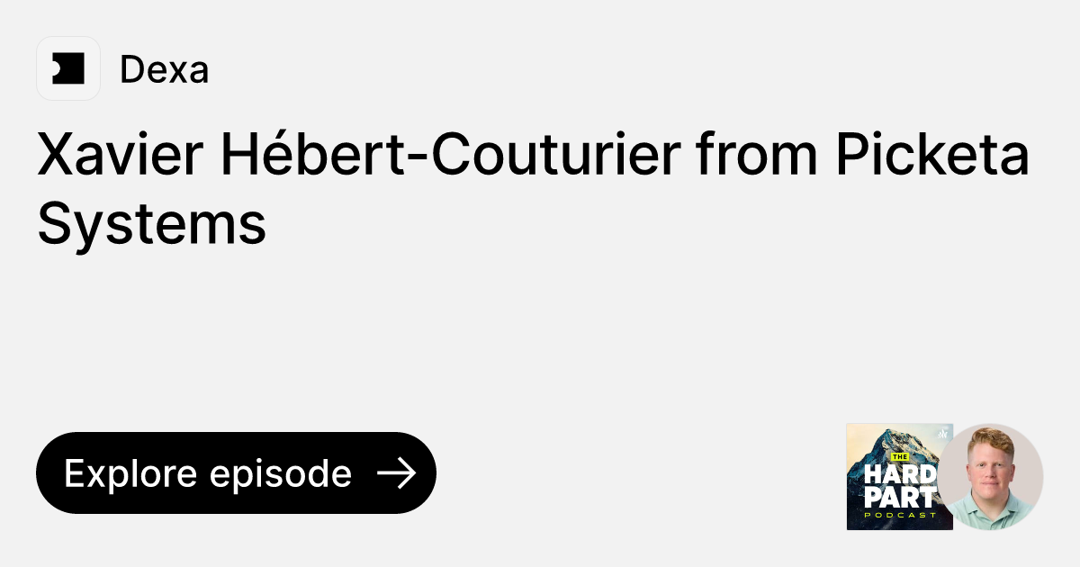 Episode: Xavier Hébert-Couturier from Picketa Systems | Ask Dexa