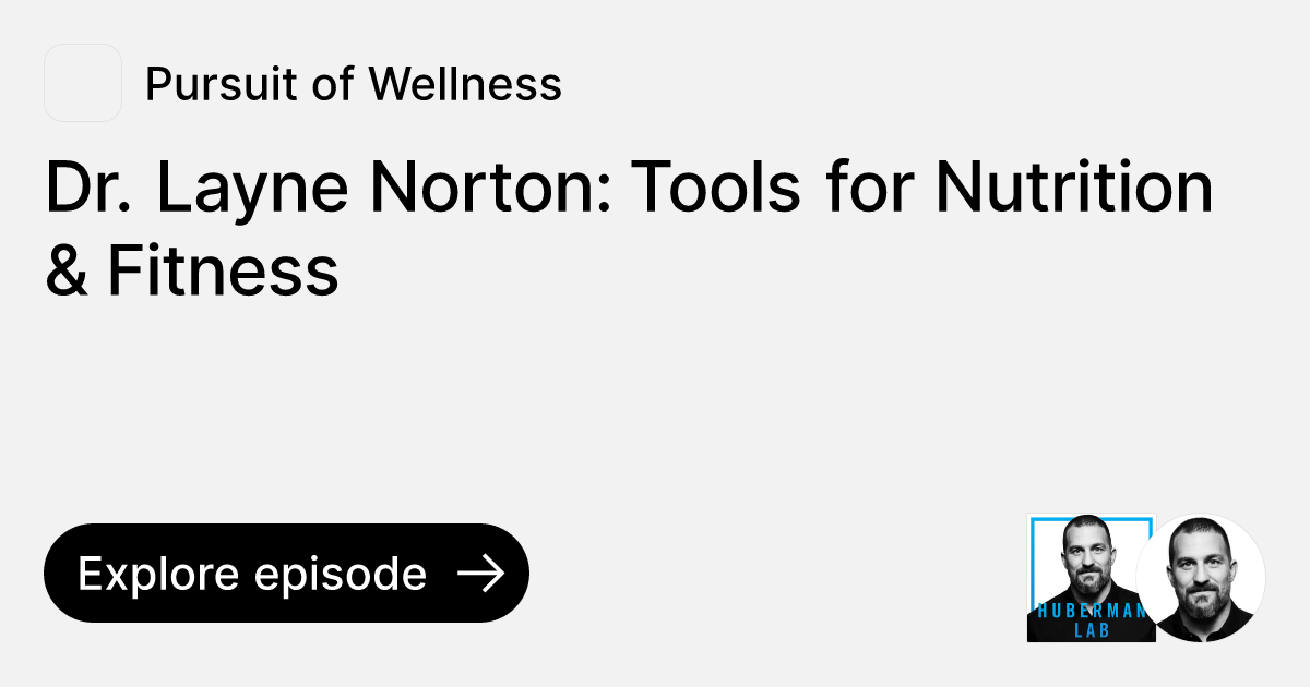 Episode: Dr. Layne Norton: Tools for Nutrition & Fitness | Ask Pursuit ...