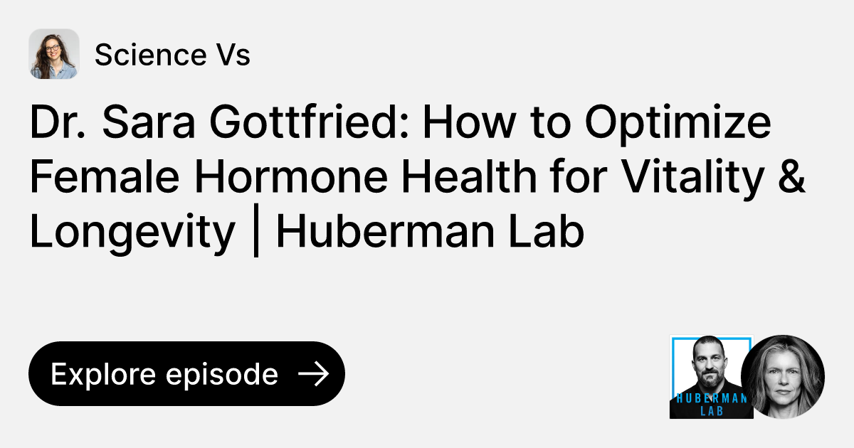 Episode: Dr. Sara Gottfried: How to Optimize Female Hormone Health for Vitality & Longevity ...