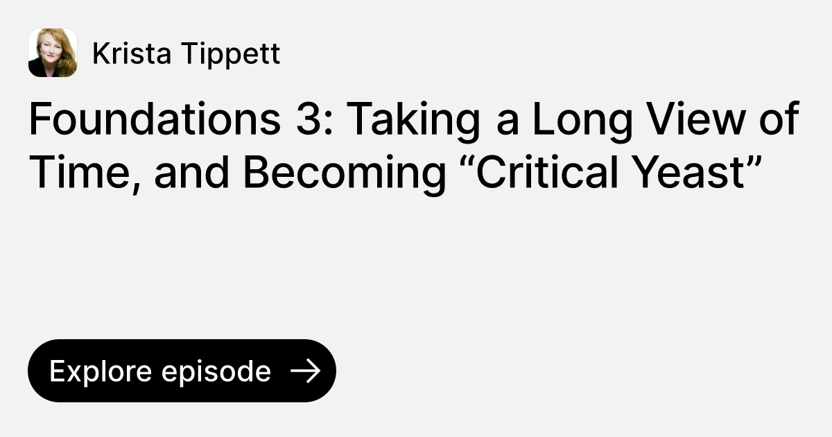 Episode: Foundations 3: Taking a Long View of Time, and Becoming ...