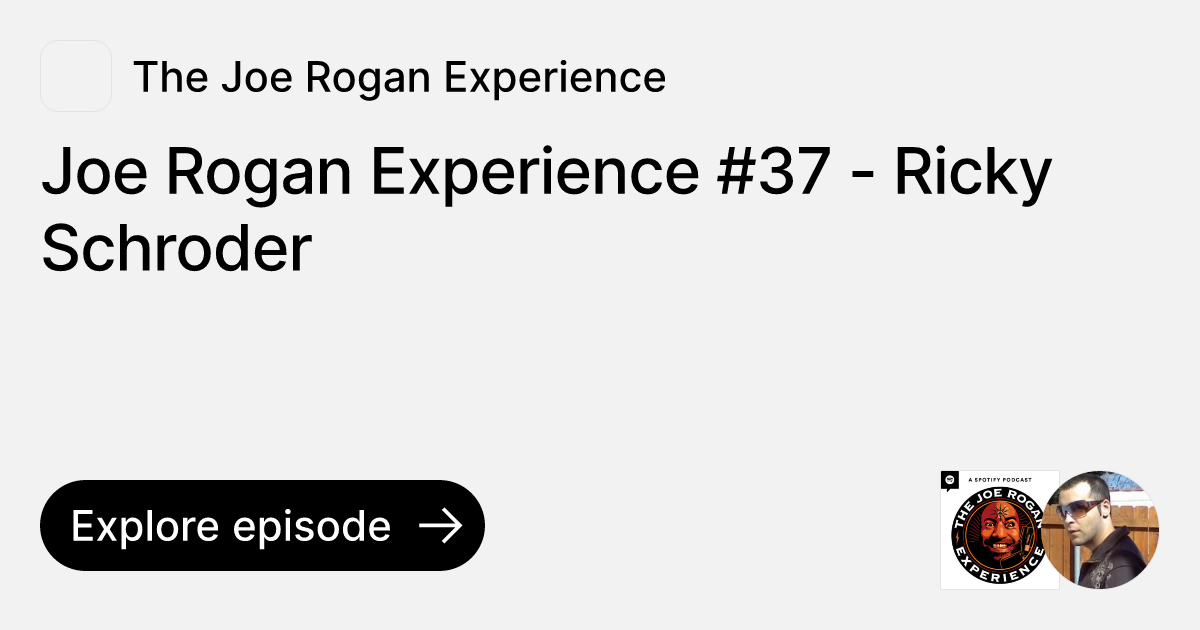 Episode: Joe Rogan Experience #37 - Ricky Schroder | Ask The Joe Rogan ...