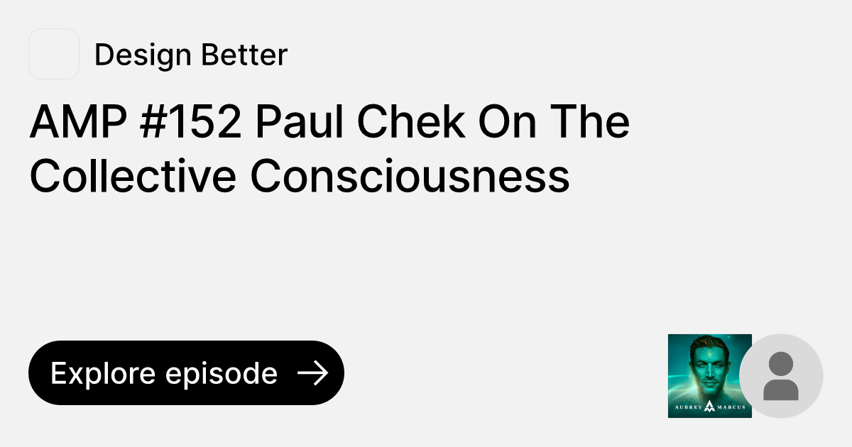 Episode: AMP #152 Paul Chek On The Collective Consciousness | Ask ...