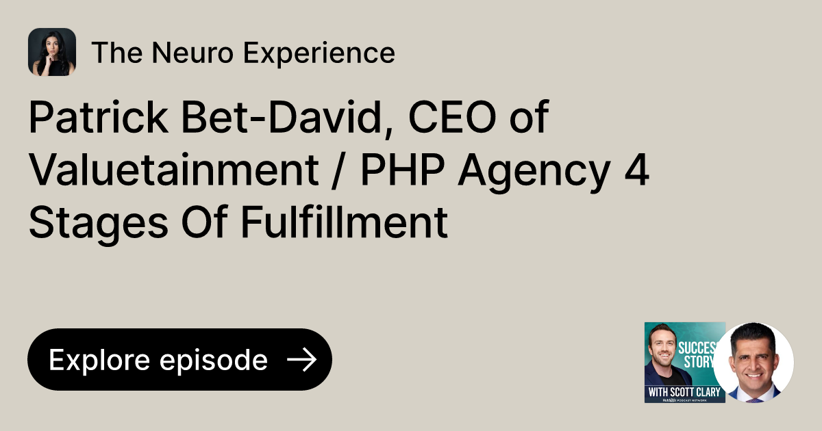 Episode: Patrick Bet-David, CEO of Valuetainment / PHP Agency 4 Stages ...