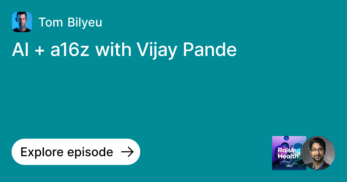 Episode: AI + a16z with Vijay Pande | Ask Tom Bilyeu