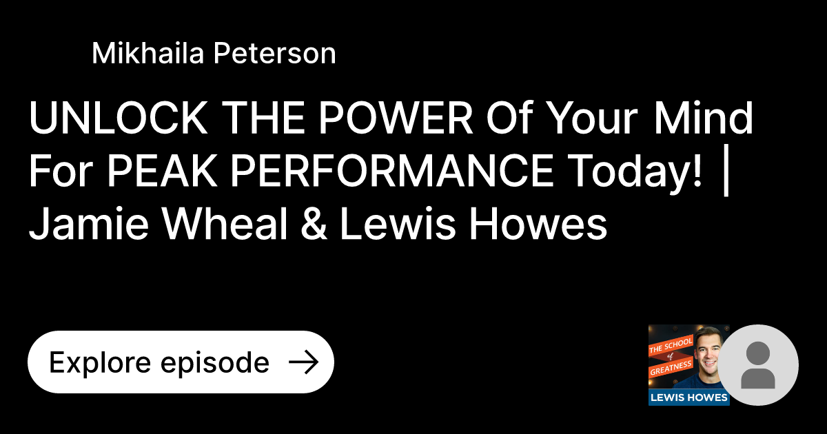 UNLOCK THE POWER Of Your Mind For PEAK PERFORMANCE Today! | Jamie Wheal ...