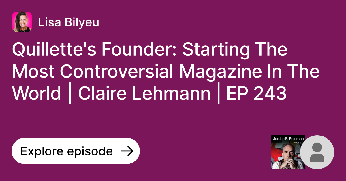 Episode: Quillette's Founder: Starting The Most Controversial Magazine ...