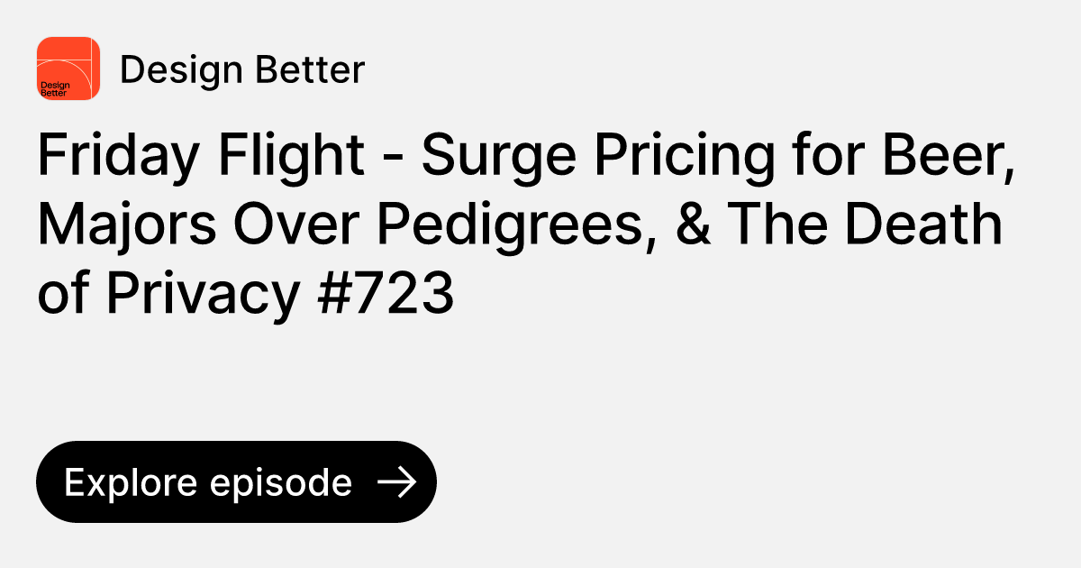 Friday Flight - Surge Pricing for Beer, Majors Over Pedigrees, & The ...