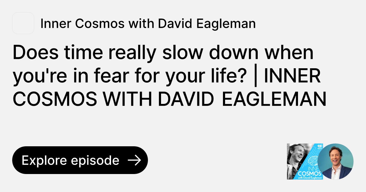 Episode: Does time really slow down when you're in fear for your life ...