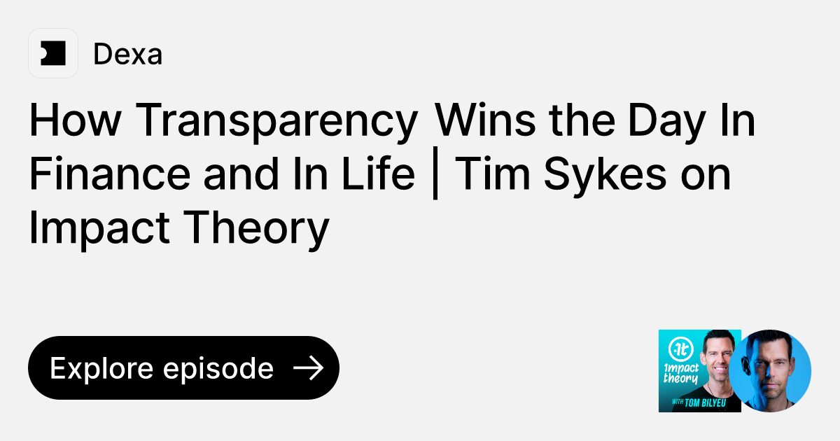 Episode: How Transparency Wins the Day In Finance and In Life | Tim Sykes on Impact Theory | Ask ...