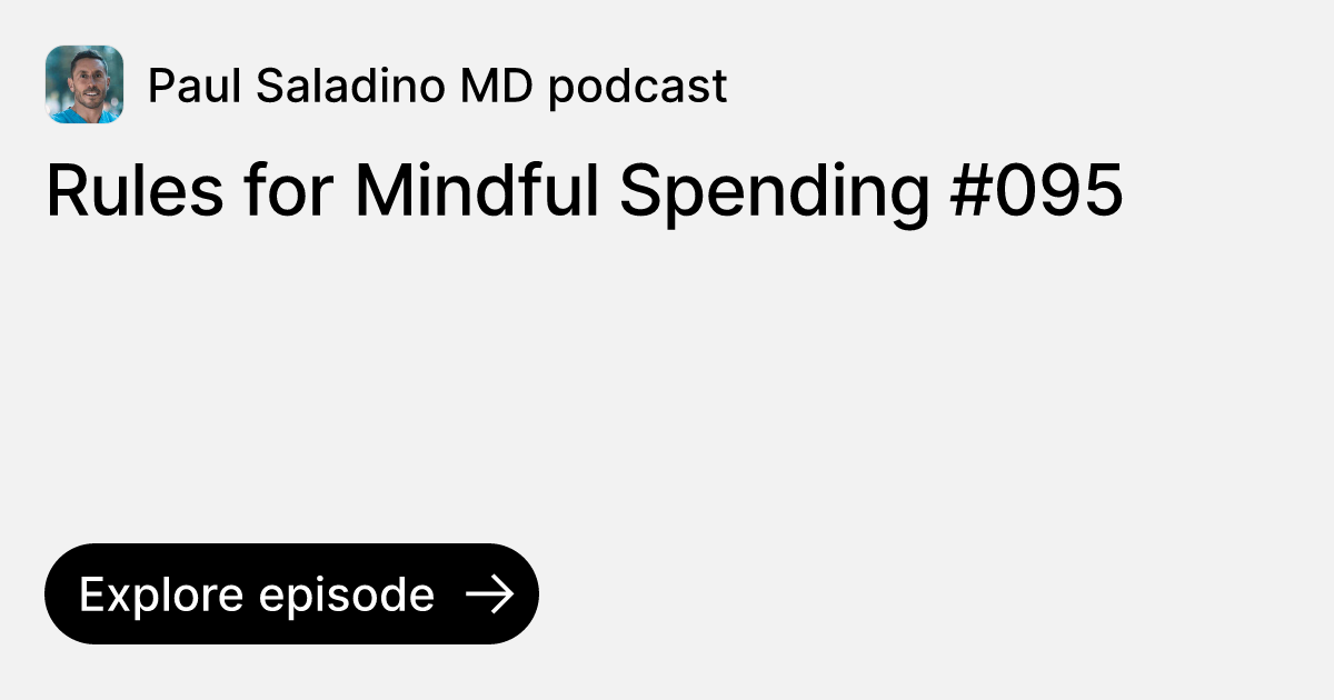 Rules for Mindful Spending #095