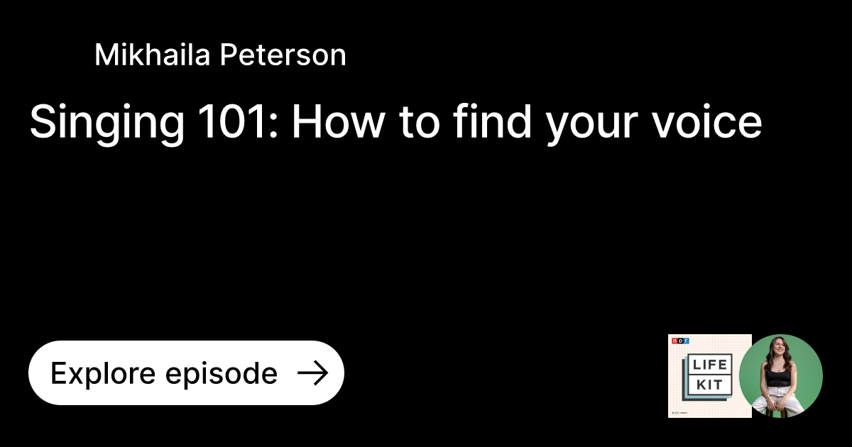 Episode: Singing 101: How to find your voice | Ask Mikhaila Peterson