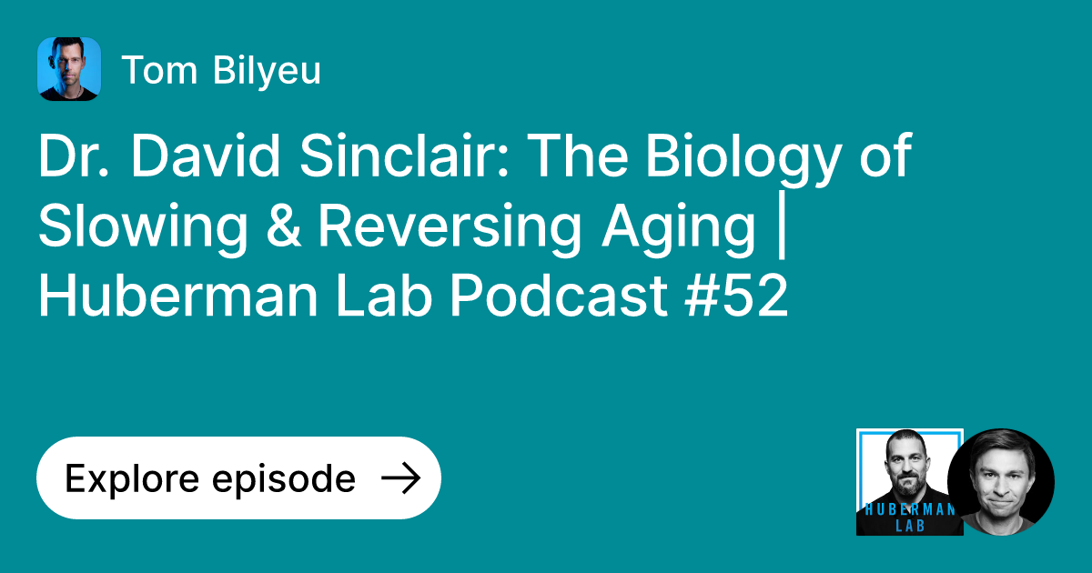 Episode: Dr. David Sinclair: The Biology of Slowing & Reversing Aging ...