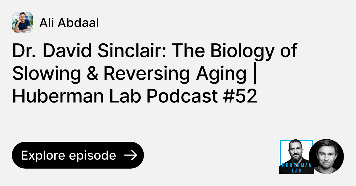 Episode: Dr. David Sinclair: The Biology of Slowing & Reversing Aging ...