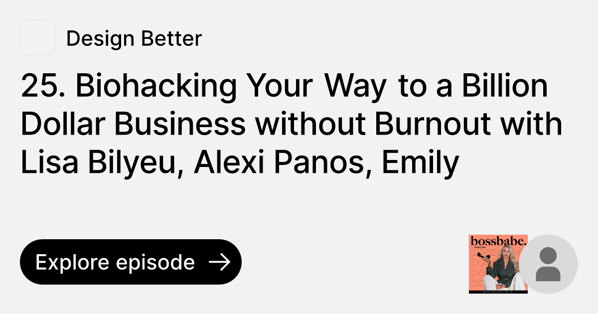 Episode: 25. Biohacking Your Way to a Billion Dollar Business without ...