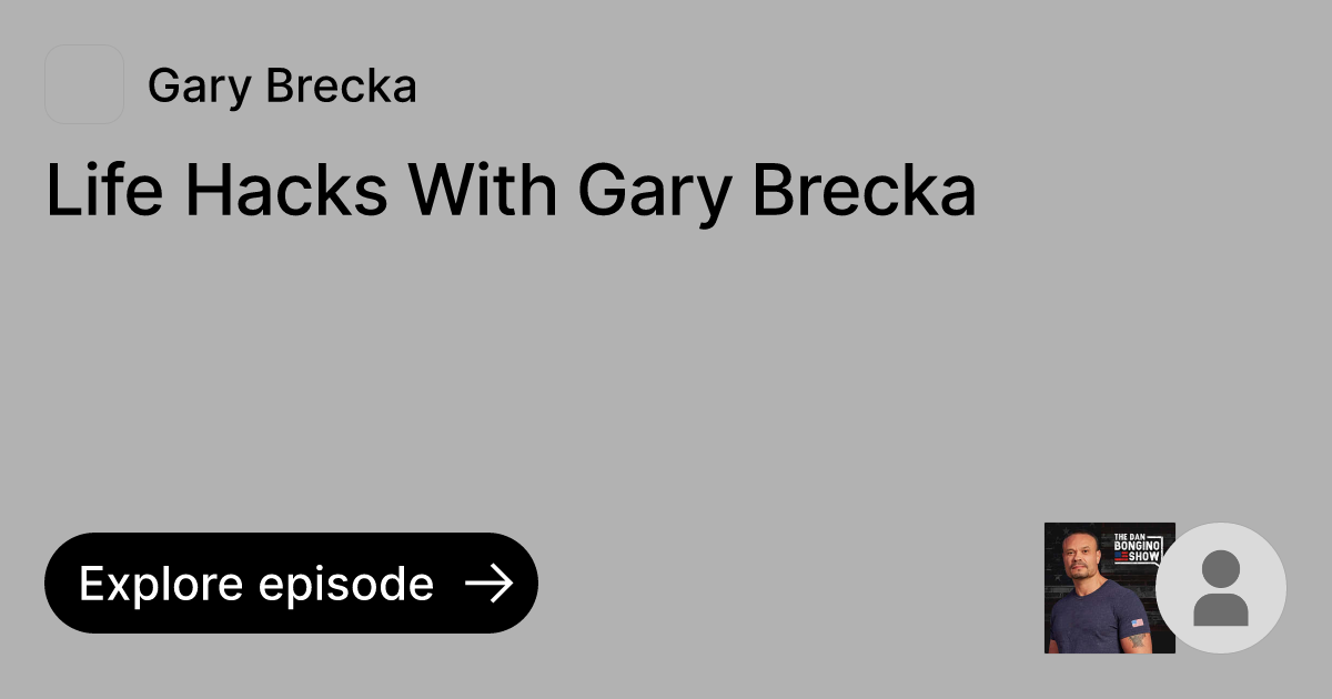 Episode: Life Hacks With Gary Brecka | Ask Gary Brecka