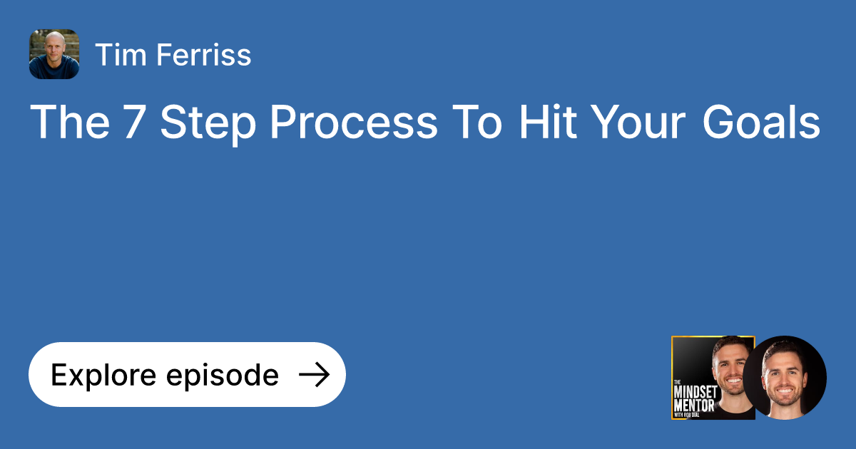 Episode: The 7 Step Process To Hit Your Goals | Ask Tim Ferriss