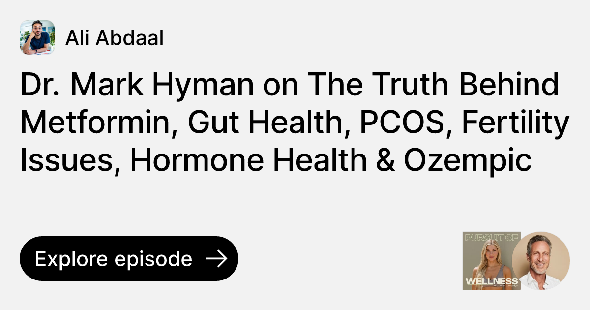 Episode: Dr. Mark Hyman on The Truth Behind Metformin, Gut Health, PCOS, Fertility Issues ...