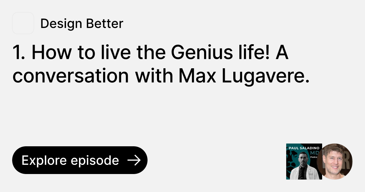 Episode: 1. How to live the Genius life! A conversation with Max ...