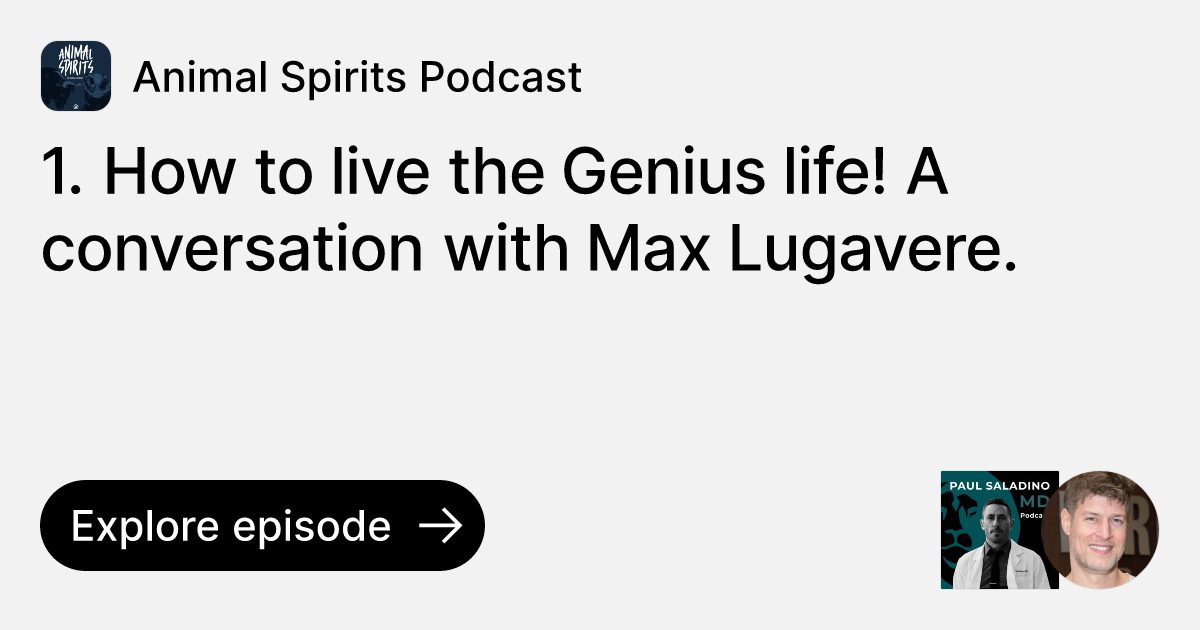 Episode: 1. How to live the Genius life! A conversation with Max ...
