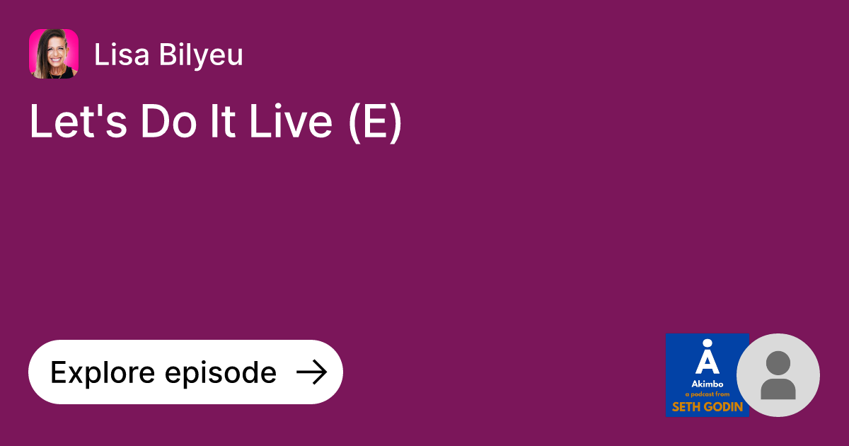 Episode: Let's Do It Live (E) | Ask Lisa Bilyeu