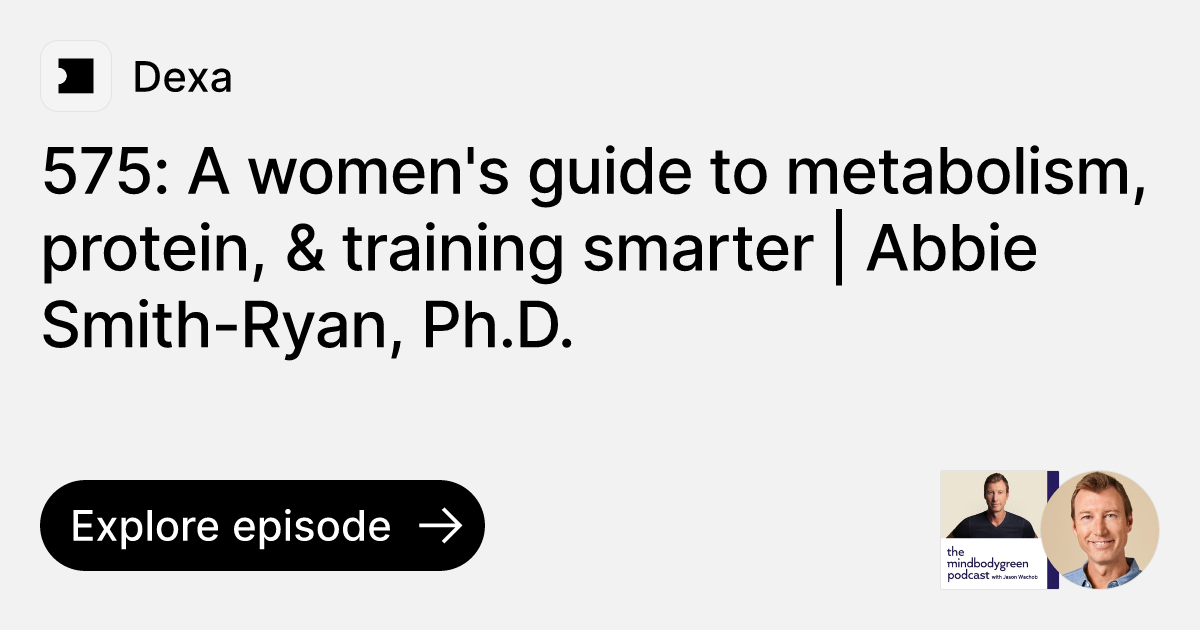 Episode: 575: A women's guide to metabolism, protein, & training ...