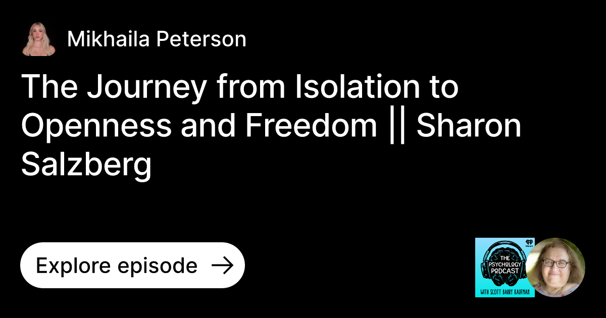 Episode: The Journey from Isolation to Openness and Freedom || Sharon ...