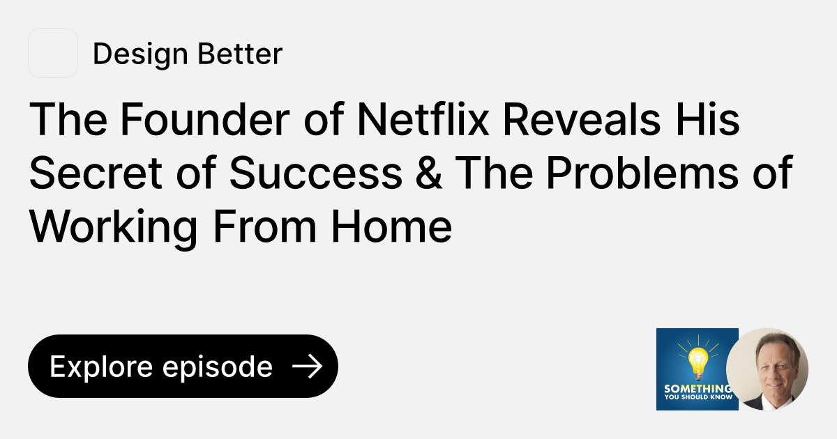 Episode: The Founder of Netflix Reveals His Secret of Success & The ...