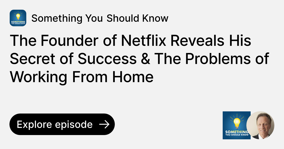 The Founder of Netflix Reveals His Secret of Success & The Problems of ...