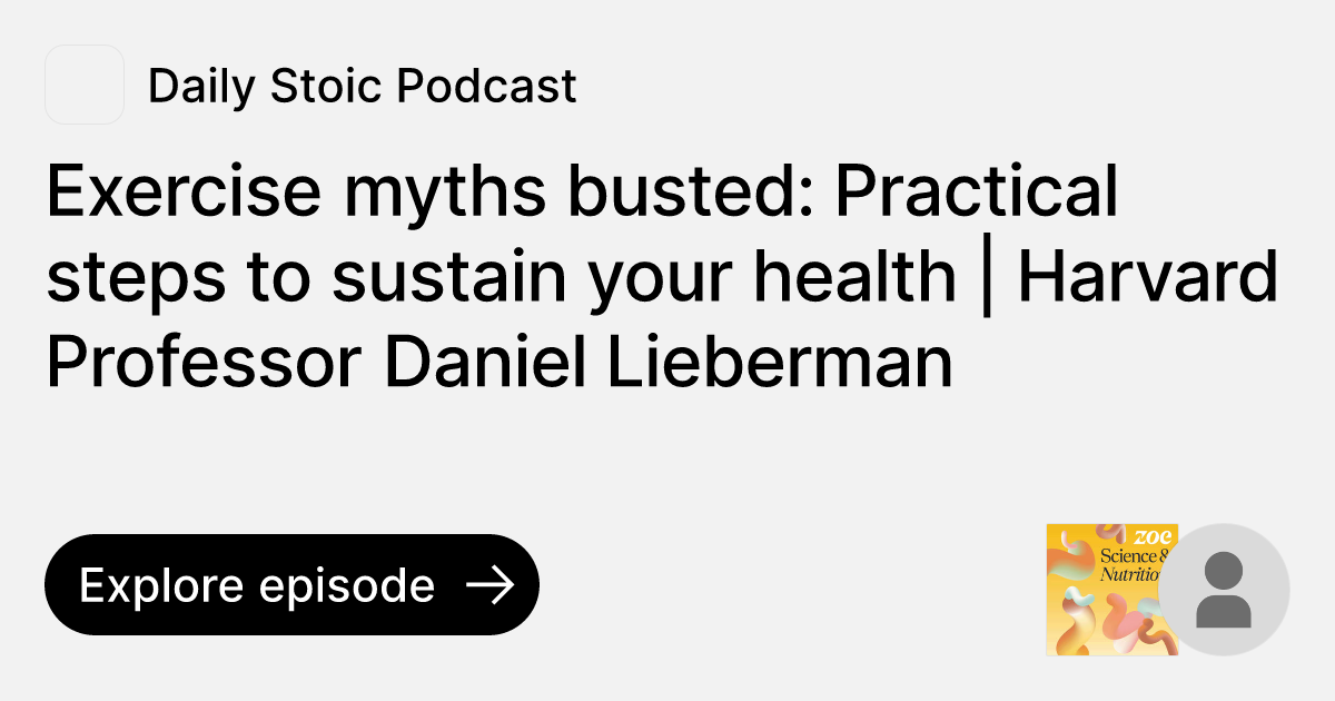 Episode: Exercise myths busted: Practical steps to sustain your health ...