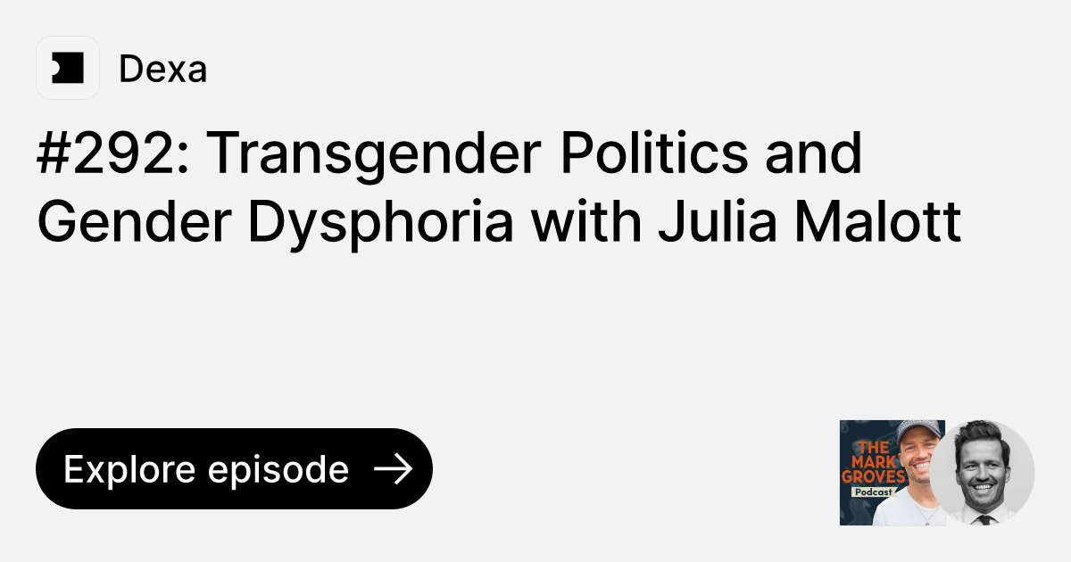 Episode: #292: Transgender Politics and Gender Dysphoria with Julia ...