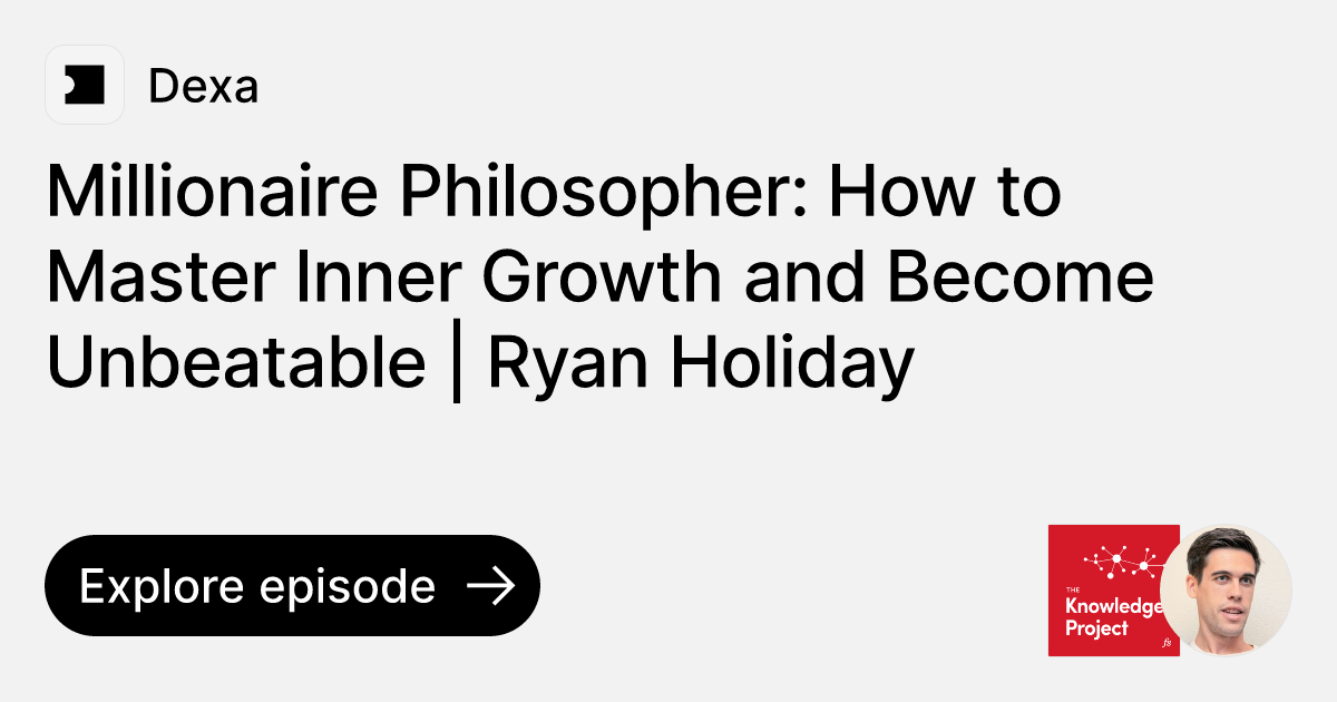 Episode: Millionaire Philosopher: How to Master Inner Growth and Become ...