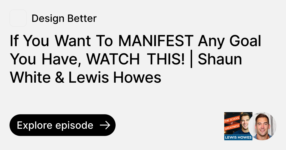Episode: If You Want To MANIFEST Any Goal You Have, WATCH THIS! | Shaun ...