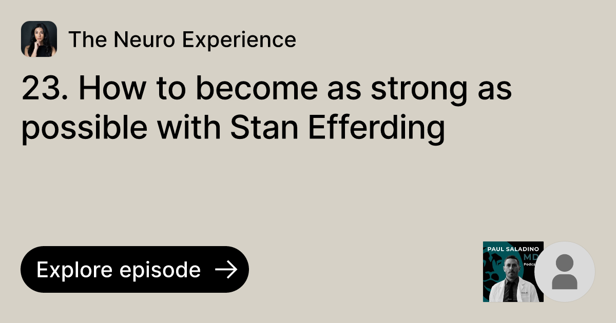 Episode: 23. How to become as strong as possible with Stan Efferding ...