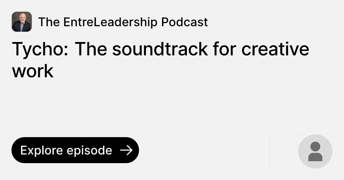 Tycho: The soundtrack for creative work